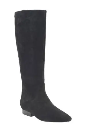 Calvin Klein Slona Leather Knee High Boot - Black
