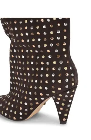 Kurt Geiger Lambeth Studded Slouchy Leather Knee High Boot