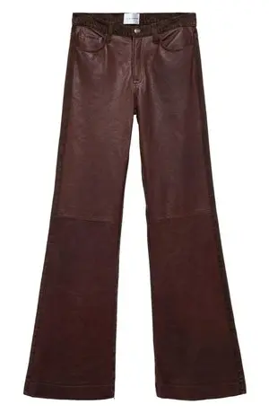 7 For All Mankind Dojo Coated Mid Rise Flare Jeans