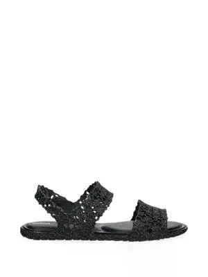 Melissa Crochet-effect Slingback Sandals - Black