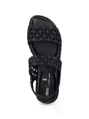 Melissa Crochet-effect Slingback Sandals