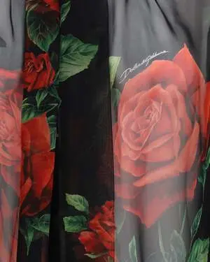 Dolce & Gabbana Rose Print Chiffon Blouse