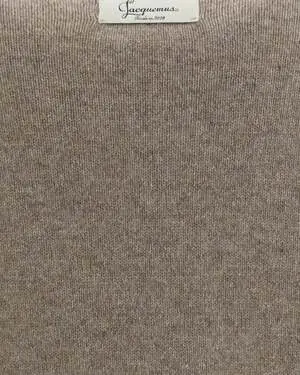 Jacquemus La Maille Cashmere Creweck Sweater - Beige