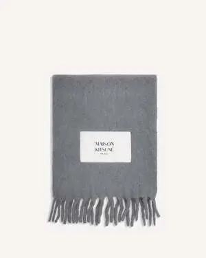Maison Kitsuné Gradient-efect Alpaca Scarf - Grey