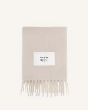 Maison Kitsuné Baby Alpaca Scarf - Cream