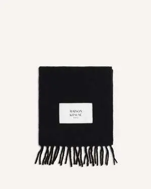 Maison Kitsuné Baby Alpaca Scarf - Black