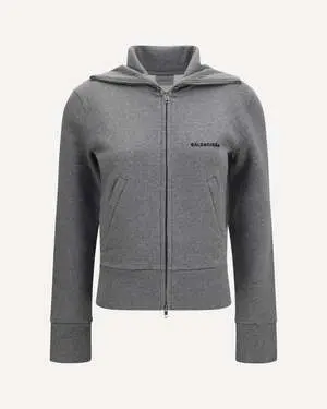 Balenciaga Fitted Zip-up Hoodie Feale