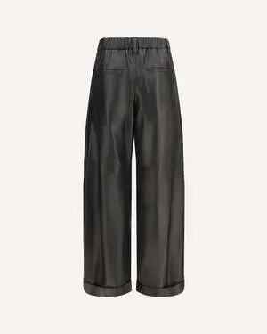 Brunello Cucinelli Baggy Nappa Leather Pants