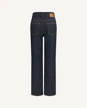 GANNI Slub Denim Fold Jeans