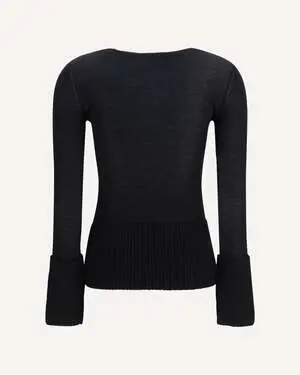 Alaïa Merino Wool Crewneck Top