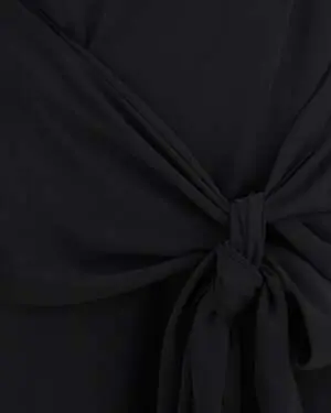 GANNI Draped-knot Crepe Mini Dress