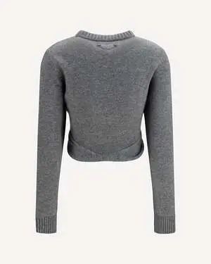 Balenciaga Ruched Crewneck Sweater - Grey