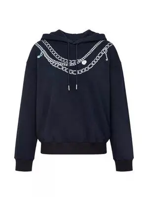 Rag & Bone Charms-print Hoodie - Blue