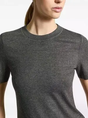 Peserico Beaded-trim Crew-neck T-shirt