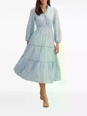 EVER NEW Nala Embroidered Midi Dress - Blue