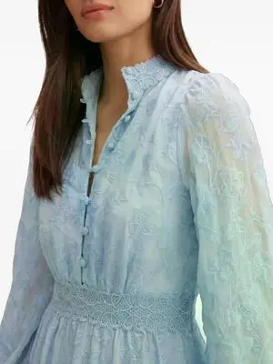 EVER NEW Nala Embroidered Midi Dress
