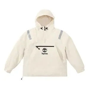 Supreme X Timberland Reflective Taping Anorak 'white Black - White/black