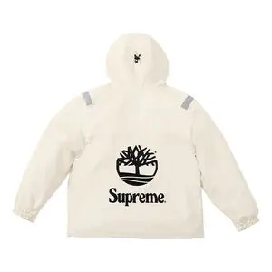 Supreme X Timberland Reflective Taping Anorak 'white Black - White/black
