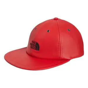 Supreme Fw18 The North Face Leather 6-panel Cap - Red