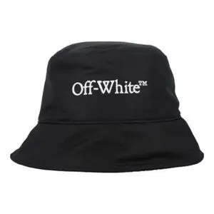 Off-White Bookish Embroidered-logo Bucket Hat - Black