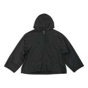 Balenciaga Hooded Windbreaker Jacket - Black