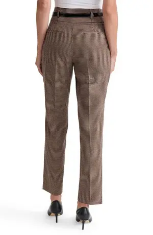 KASPER Belted Slim Leg Pants