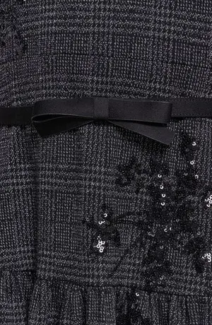 Karl Lagerfeld Paris Plaid Sequin Ponte Minidress