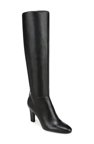 Franco Sarto Janiya Leather Knee High Boot - Black