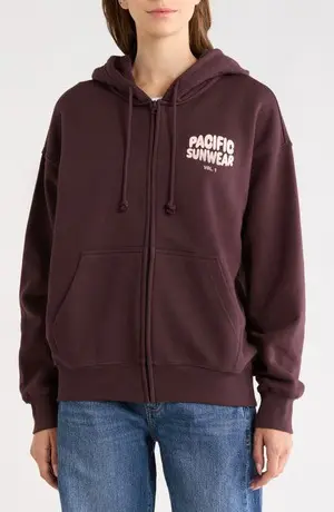 PACSUN Front Zip Hoodie
