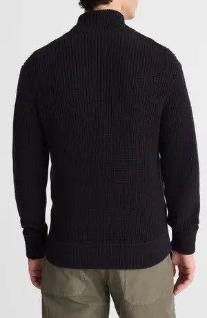Madewell Shaker Stitch Full Zip Cotton Sweater