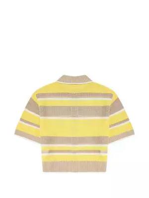 Palm Angels Striped Embroidered Cardigan