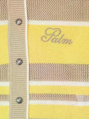 Palm Angels Striped Embroidered Cardigan