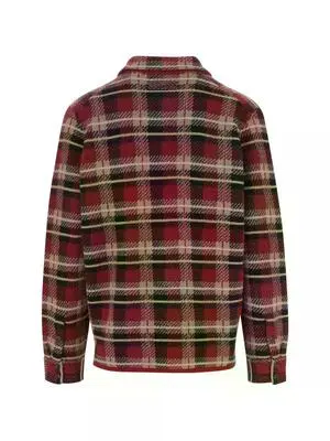Guest In Residence Check-pattern Cashmere Shirt - Red