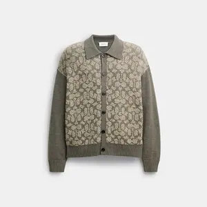 COACH OUTLET Signature Cardigan - Grey