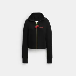 COACH OUTLET Cherry Charm Knit Hoodie