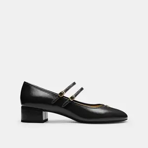 COACH OUTLET Double Buckle Block Heel Mary Jane