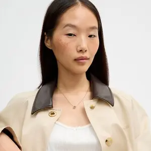 COACH OUTLET Signature Enamel Coin Pendant Necklace