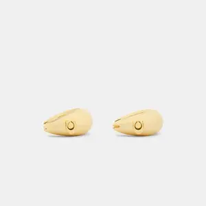 COACH Signature Thick Hoop Earrings
