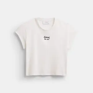COACH Cap Sleeve Box Crewneck T-shirt - Ivory
