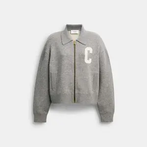 COACH Double Face Zipper Cardigan