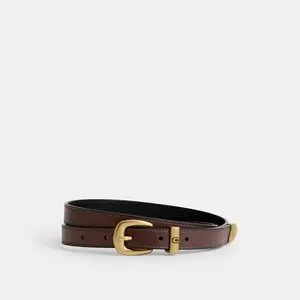 COACH C Harness Buckle Belt, 18 Mm - Brass/maple