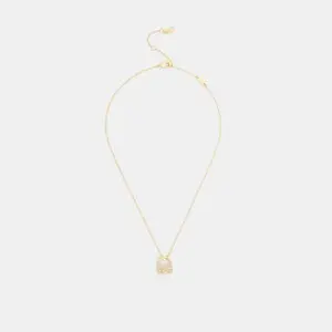 COACH Pavé Tabby Pendant Necklace