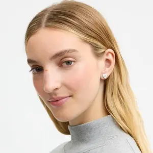 COACH Signature Heart Stud Earrings