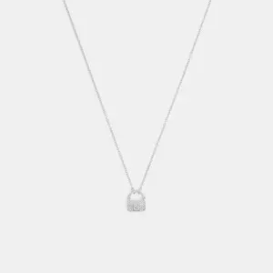 COACH Pavé Tabby Pendant Necklace