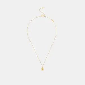 COACH Tea Rose Solitaire Pendant Necklace