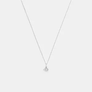 COACH Signature Solitaire Pendant Necklace