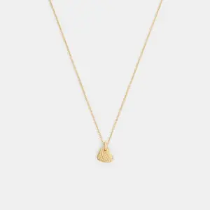 COACH Signature Heart Pendant Necklace - Gold