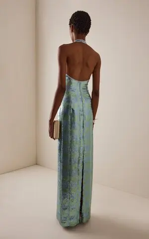 MARKARIAN Nerine Gingham Sequin Gown