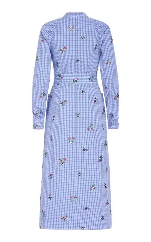 MARKARIAN Gazania Sequin Embroidered Shirt Dress