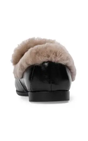 BLACK SUEDE STUDIO Zora Shearling Loafers - Black